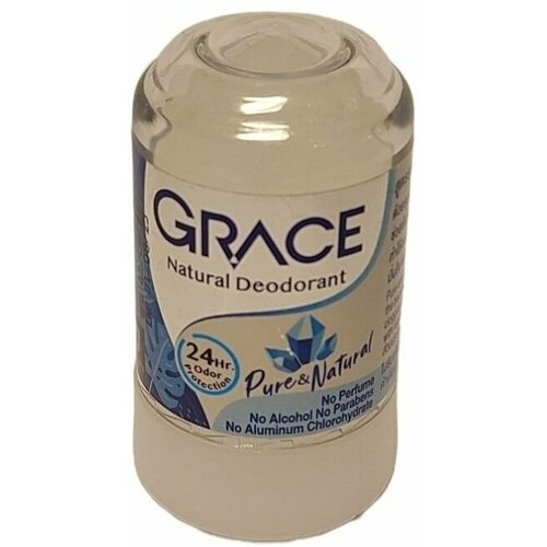 Кристаллический натуральный антибактериальный дезодорант "Pure&Natural" Grace, Тайланд, 70 гр.