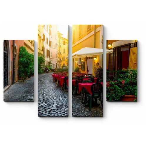 Модульная картина Уютное уличное кафе, Рим 150x113