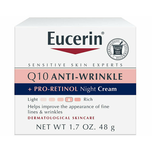 Eucerin, ночной крем против морщин с коэнзимом Q10 и про-ретинолом, 48 г