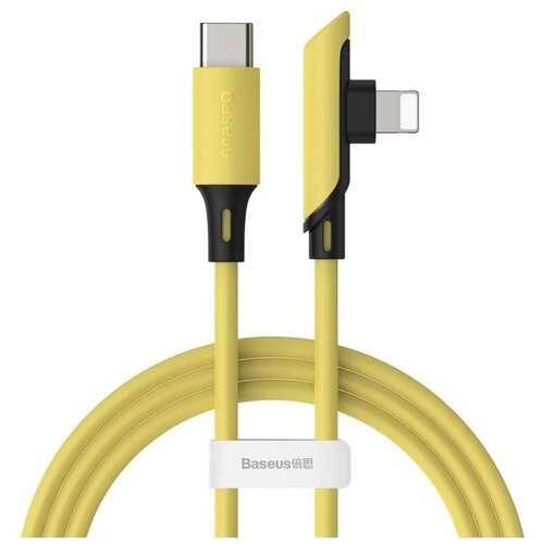 Кабель Baseus colourful elbow USB Type-C - Lightning, CATLDC, 1.2 м, 1 шт., yellow