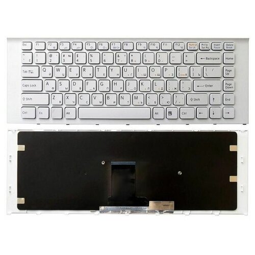 Клавиатура для ноутбука Sony Vaio VPC-EA белая c белой рамкой