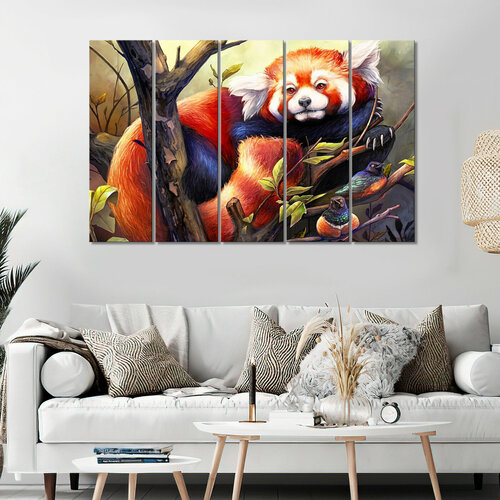 Модульная картина на холсте/ Красная панда 22/Red Panda 150х100