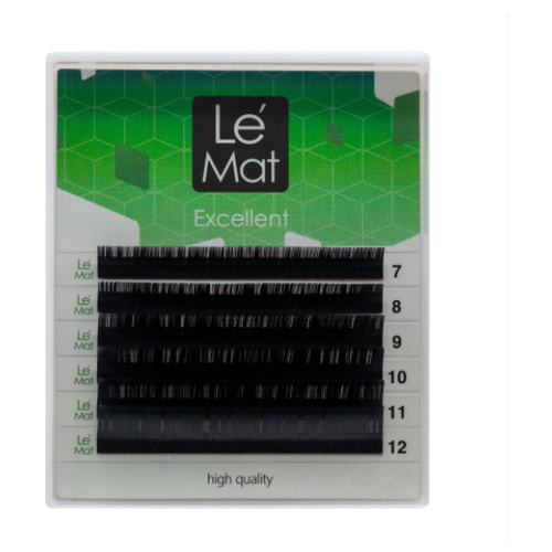 Ресницы черные Le Maitre Excellent 6 линий C+ 0.07 MIX 7-12 mm