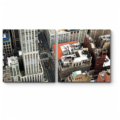 Модульная картина Пасмурный день в Нью-Йорке80x40