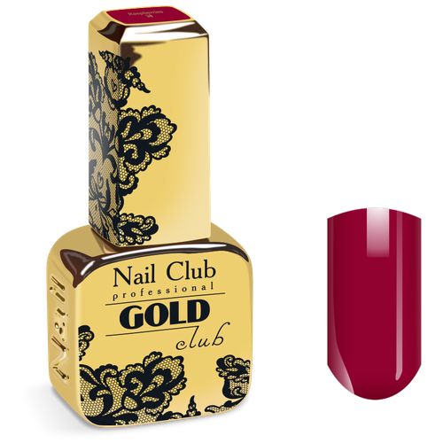 Nail Club professional Эмалевый гель-лак для ногтей с липким слоем GOLD CLUB 38 Raspberries, 13 мл .