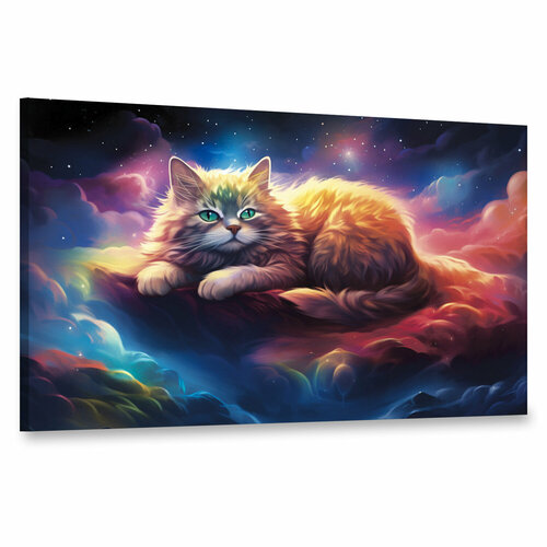 Интерьерная картина 100х60 "Кот во сне"