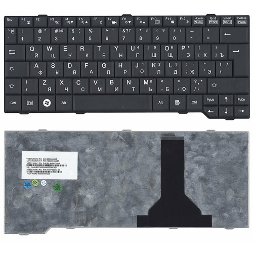 Клавиатура для ноутбука Fujitsu-Siemens V080229AK1 черная, 26см.