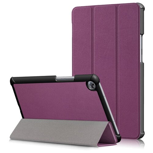 Чехол-обложка MyPads для Samsung Galaxy Tab S2 8.0 SM-T710/ T715 тонкий умный кожаный для пластиковой основе с трансформацией в подставку фиолетовый
