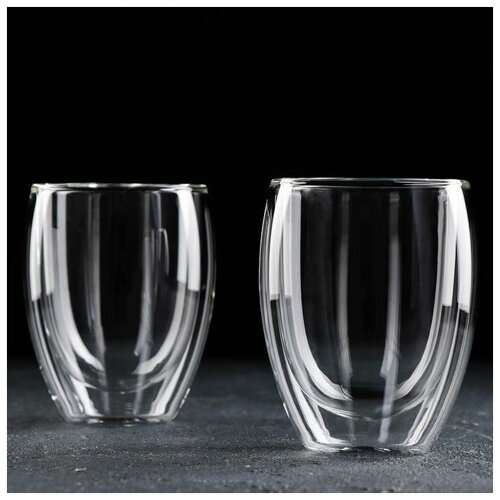 Набор стаканов 2 шт с двойными стенками "Поль" 350 мл, 8,5х12 см 5208906