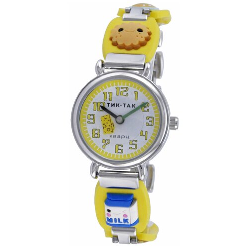 Наручные часы Тик-Так, желтый, мультиколор