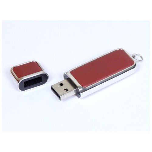 Компактная кожаная флешка для нанесения логотипа (8 Гб / GB USB 2.0 Коричневый/Brown 213 Flash drive VF- L8)