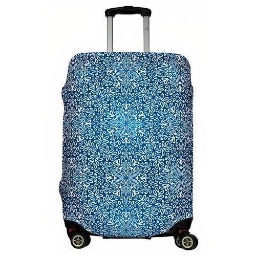 Чехол для чемодана LeJoy, размер L, белый, голубой