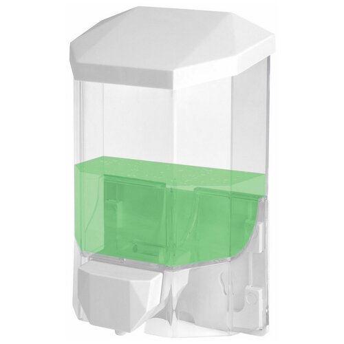 Дозатор  для жидкого мыла Лайма 605772, прозрачный/белый