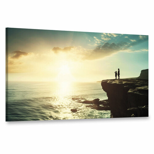 Интерьерная картина 100х60 "Мама и океан"