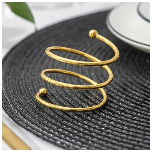Кольцо для салфеток «Спираль», d=4,5 см, цвет золотой