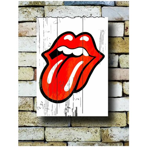 Картина на досках 'Роллинг Стоунз. Лого. The Rolling Stones.'