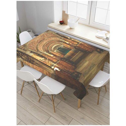 Скатерть прямоугольная JoyArty на кухонный стол "Тайный дворец" из оксфорда, 120x145 см
