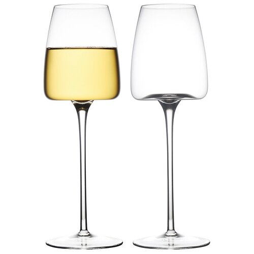 Бокал для вина выдувное стекло Sheen, 350 мл, набор из 2 шт, прозрачные, Liberty Jones, PS_LJ_SN_WWGLS350_2