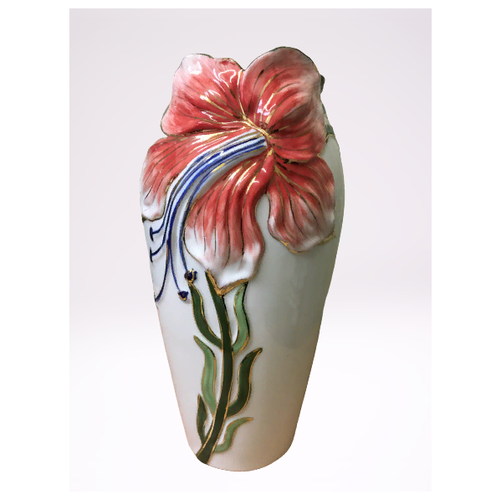Ваза для цветов, ваза декоративная, фарфор, ваза белая 33см