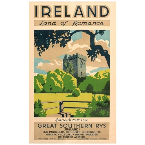 Плакат, постер на холсте Ireland/Ирландия. Размер 42 на 60 см