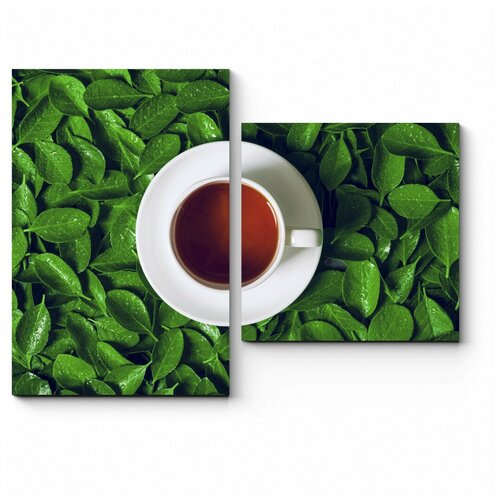Модульная картина Зеленый чай 40x30