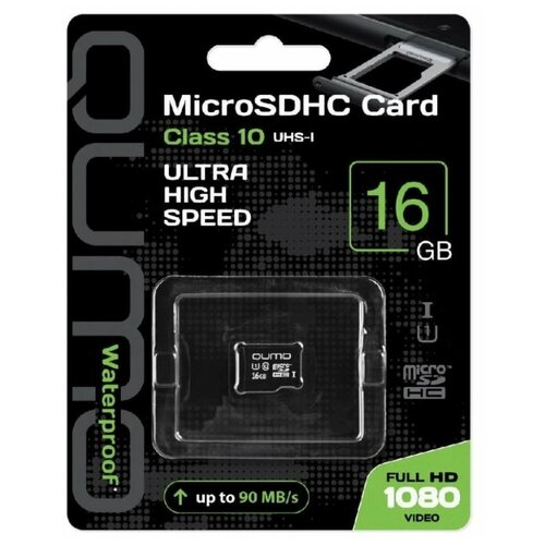 Карта памяти QUMO 24630 Micro SDHC 16 Gb Class 10, UHS-I, 3.0 без адаптера, 1шт