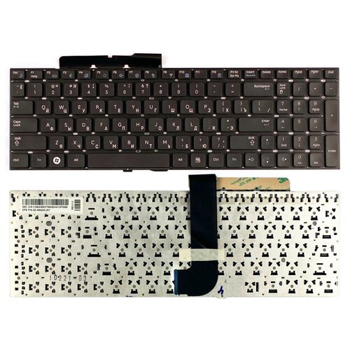 Клавиатура для ноутбука Samsumg RC530 черная без рамки