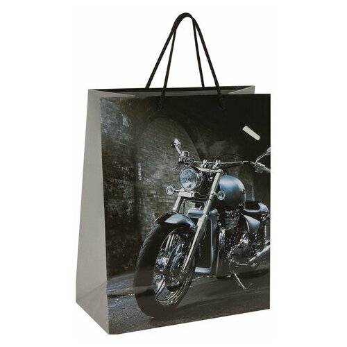 Пакет подарочный 26x12,7x32,4 см, золотая сказка "Мотоцикл", ламинированный, 606589 (цена за 12 ед. товара)