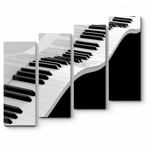 Модульная картина Черно-белая симфония 80x69