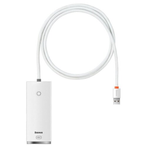 Хаб Baseus Lite Series 4-Port USB-A HUB Adapter (USB-A to USB 3.0x4 ) 2 м White (WKQX030202)