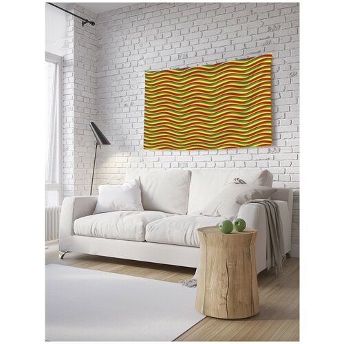 Горизонтальное фотопанно JoyArty на стену "Трехцветные волны", 150x200 см