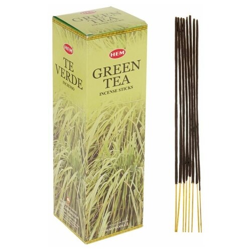 Благовония "HEM" 8 палочек угольные green tea (1шт.)