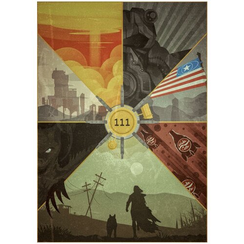 Постер / Плакат / Картина Fallout 50х70 см в раме