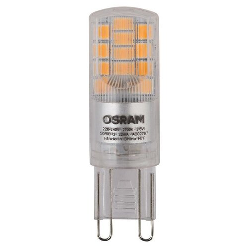 Лампа светодиодная LED STAR PIN30 2.6W/827 (замена 30Вт) 2.6Вт 2700К тепл. бел. G9 320лм 220-240В прозр. пласт. OSRAM 4058075056688 LEDVANCE
