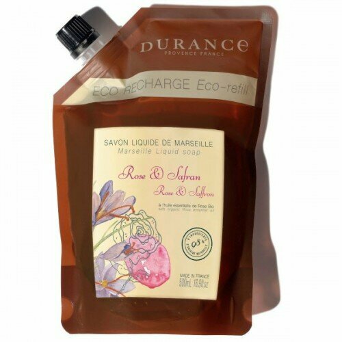 Durance / Марсельское мыло сменный блок Роза и шафран 500мл. / Rose & Saffron
