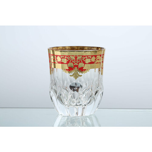 Набор стаканов для виски Astra Gold Natalia Golden Red Decor 350мл(6 шт)