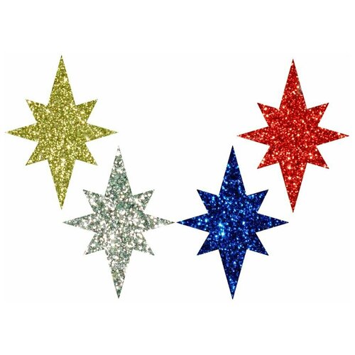 Елочное украшение вифлеемская звезда с блестками, пеноплекс, 25 см, Морозко