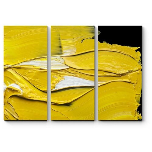 Модульная картина Желтым по черному 90x65