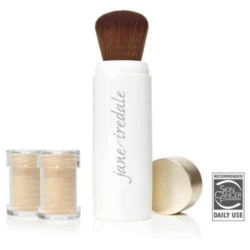 Jane Iredale, Солнцезащитная пудра с кистью-контейнером Powder-Me SPF 30, цвет: Golden
