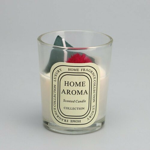 Свеча ароматическая в стакане "Sweet Love", арома травы, 5,5х6,5 см