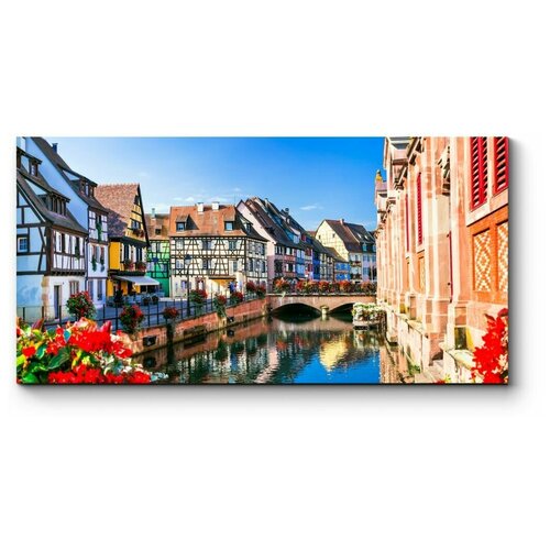 Модульная картина Красивый вид на город Кольмар, Франция110x55