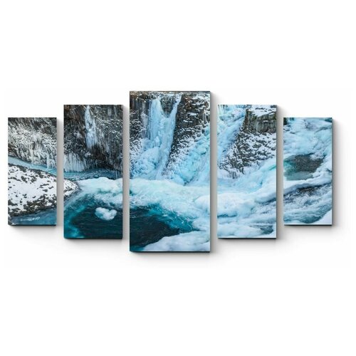Модульная картина Водопад в плато Путорана 110x61