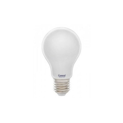 Светодиодная LED лампа General филамент ЛОН A60 E27 13W 6500K 6K 60x105 (нитевидная) матовая 649940 (упаковка 10 штук)