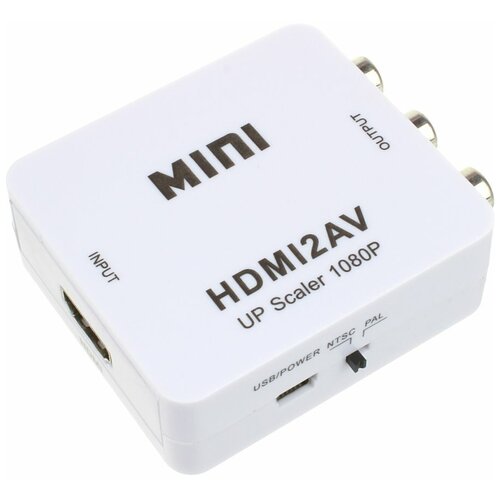 Переходник HDMI(G) - 3RCA(G)-output конвертер, белый