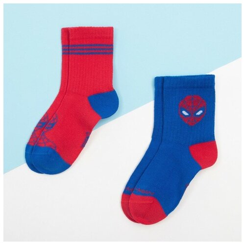 Носки Marvel размер 29/31, красный, синий