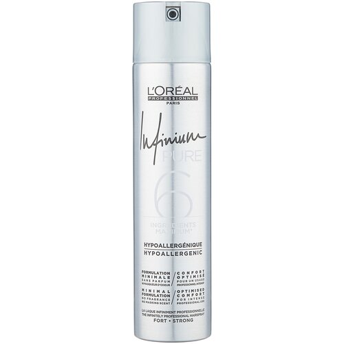 Лак L'Oreal Professionnel Infinium Pure Strong сильной фиксации, без запаха, 300 мл