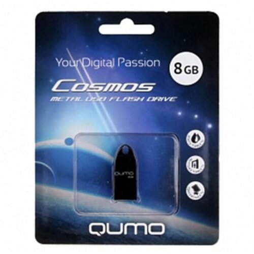 Карта памяти USB 8 Gb Qumo Cosmos <серебристый>
