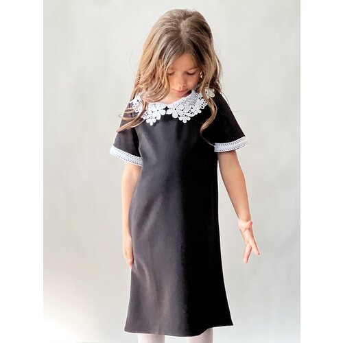 Школьное платье Бушон, размер 128-134, черный