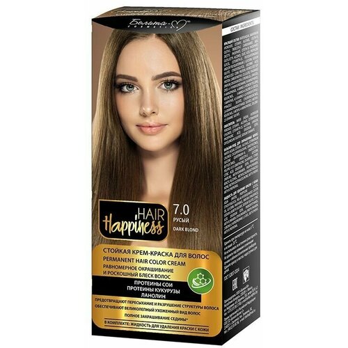 Белита-М Крем-краска для волос HAIR HAPPINESS стойкая тон 7.0 русый