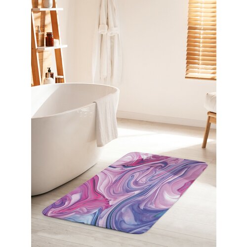 Коврик для ванной комнаты и туалета противоскользящий JoyArty "Смещение красок" 60х100 см